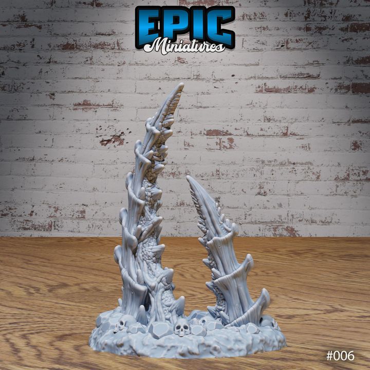 3D Printable Bone Spikes / Skelet City Item / Undead Beast Town ...