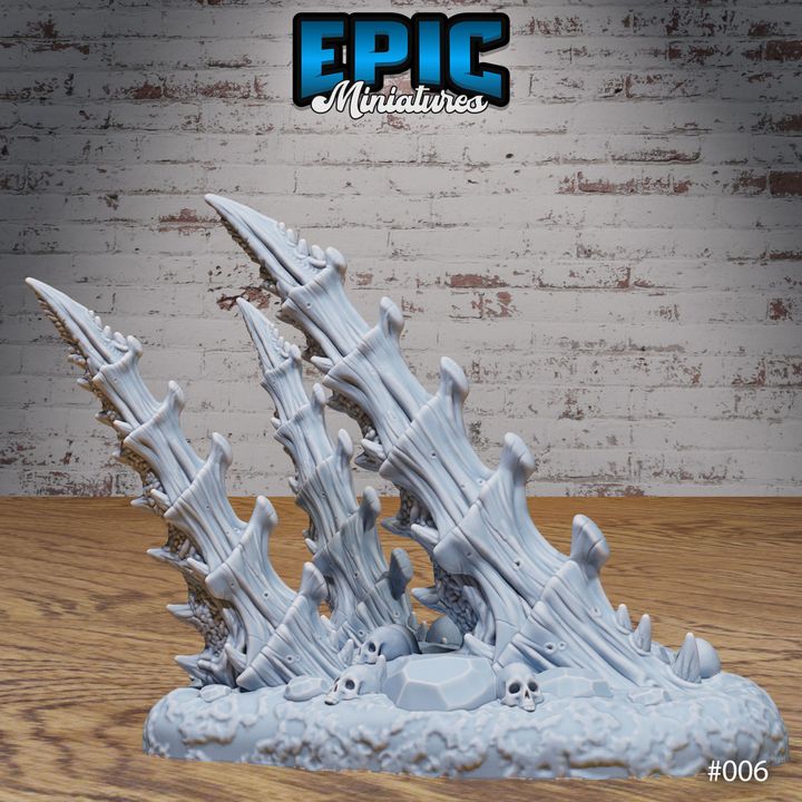 3D Printable Bone Spikes / Skelet City Item / Undead Beast Town ...