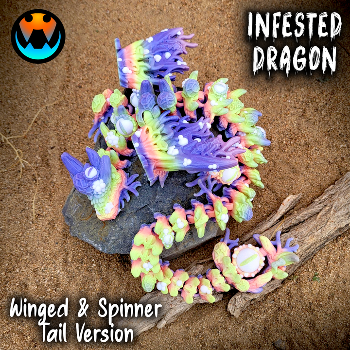 3D Printable Infested Dragon by Cinderwing3D