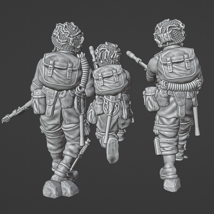3D Printable 28mm US paratroopers Grenade Launcher M7 Team by Colonel ...