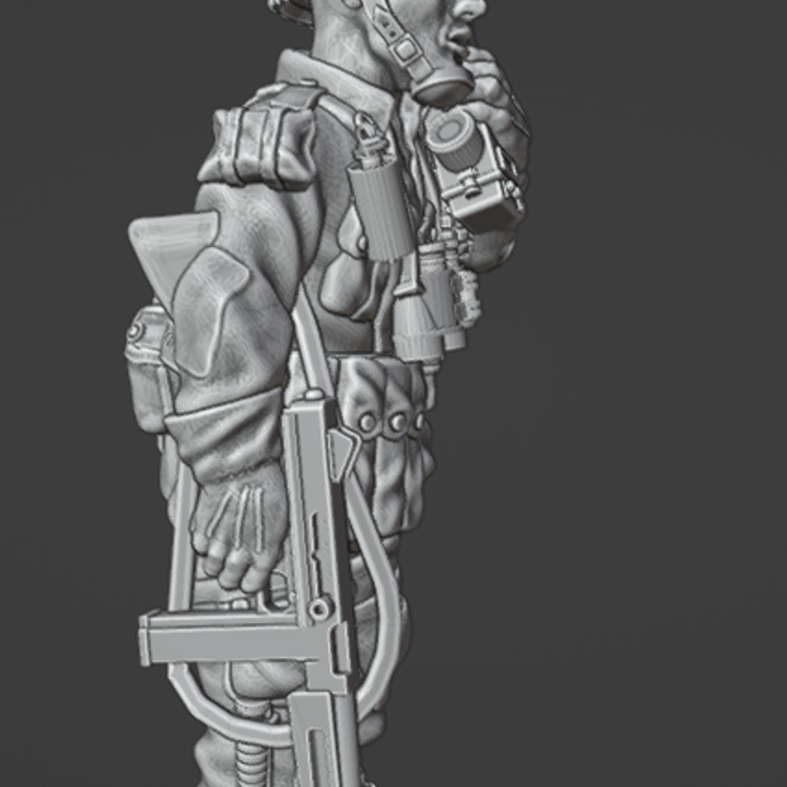 3D Printable 28mm US OFFICER with Talkie Walkie SCR-536 by Colonel Muller