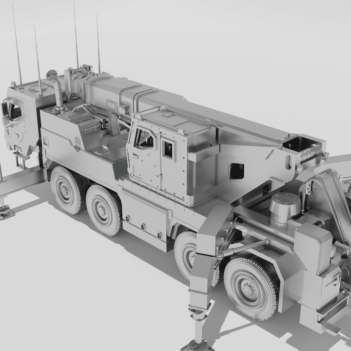 3D Printable Liebherr G-BKF heavy crane by The Military Industrial Complex