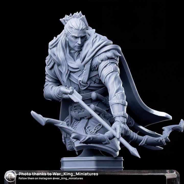 3D Printable Bust - Male Elf Ranger - [Supported] by Magnetic Foundry