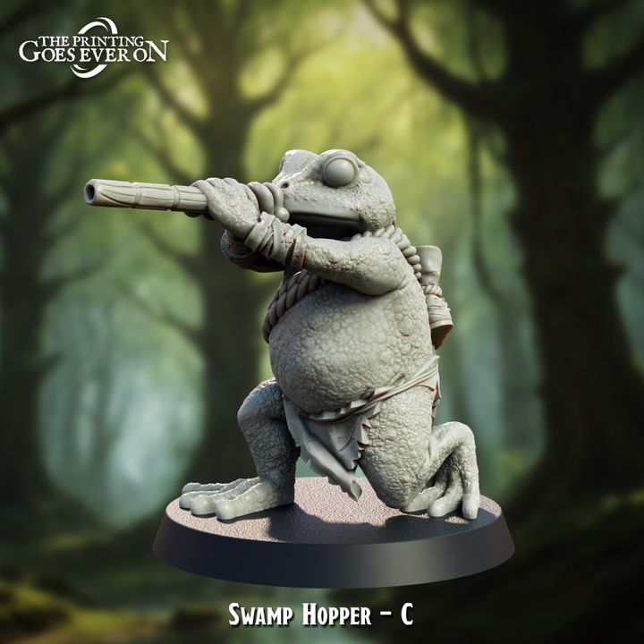 3D Printable Swamp Hoppers - Presupported by The Printing Goes Ever On