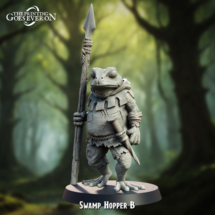 3D Printable Swamp Hoppers - Presupported by The Printing Goes Ever On