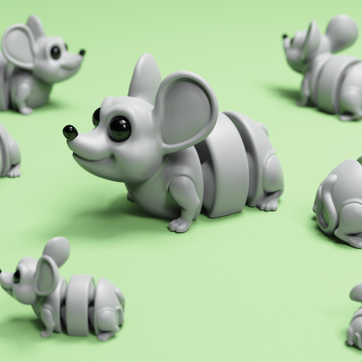3D Printable Mitsy Cute Mouse / Wild Animal Articulated / Print-in ...