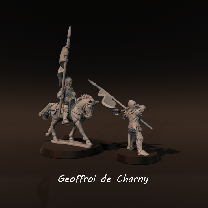 3D Printable Geoffroi de Charny F/M by Medbury Miniatures