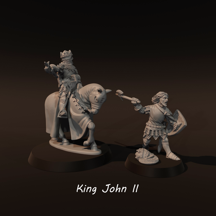 3D Printable King John II by Medbury Miniatures