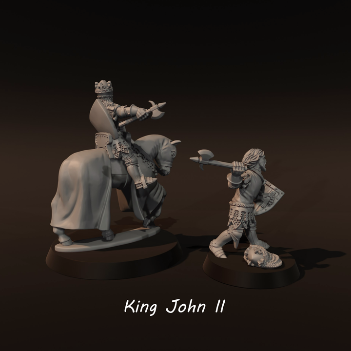 3D Printable King John II by Medbury Miniatures
