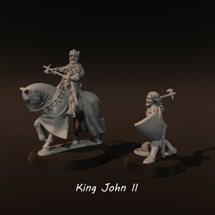 3D Printable King John II by Medbury Miniatures