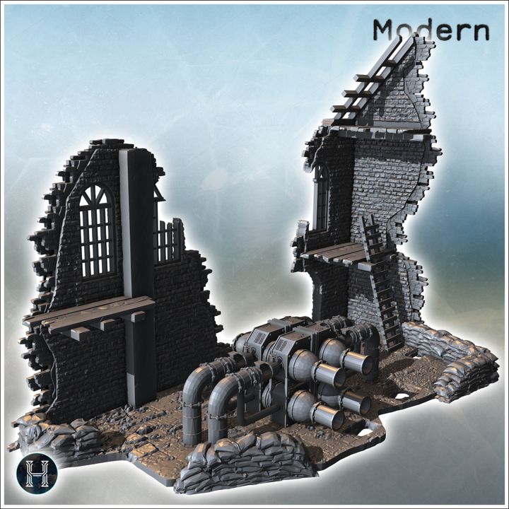 3D Printable Modern urban ruins pack No. 3 - Modern WW2 WW1 World War ...