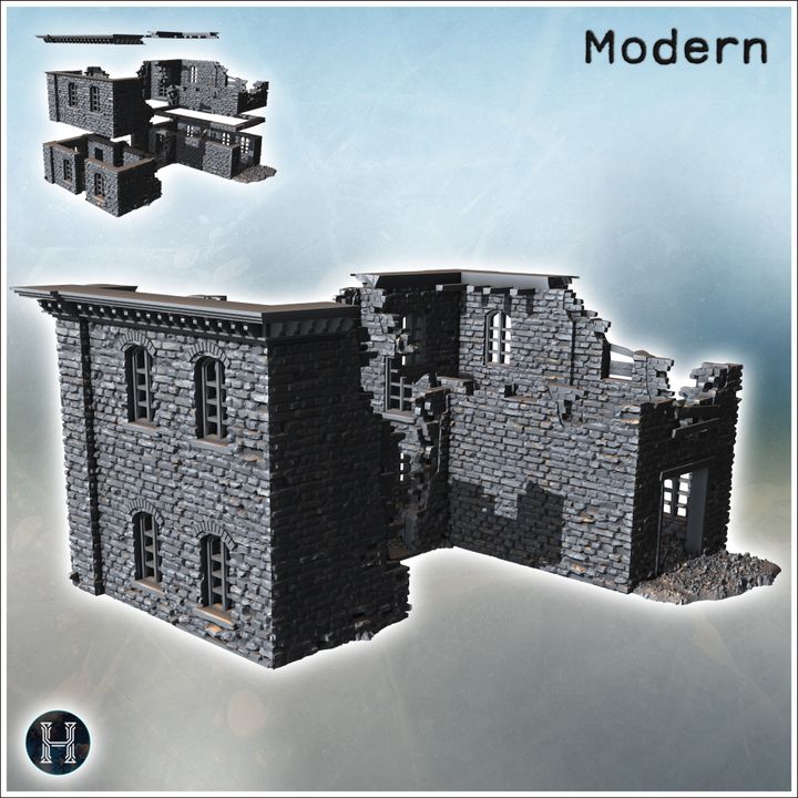 3D Printable Modern urban ruins pack No. 3 - Modern WW2 WW1 World War ...
