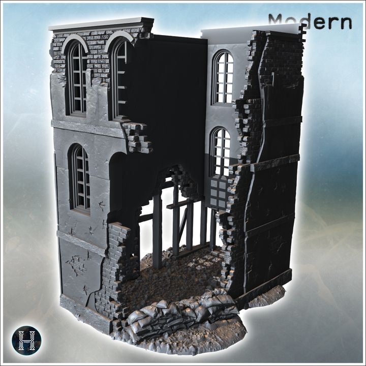 3D Printable Modern urban ruins pack No. 3 - Modern WW2 WW1 World War ...