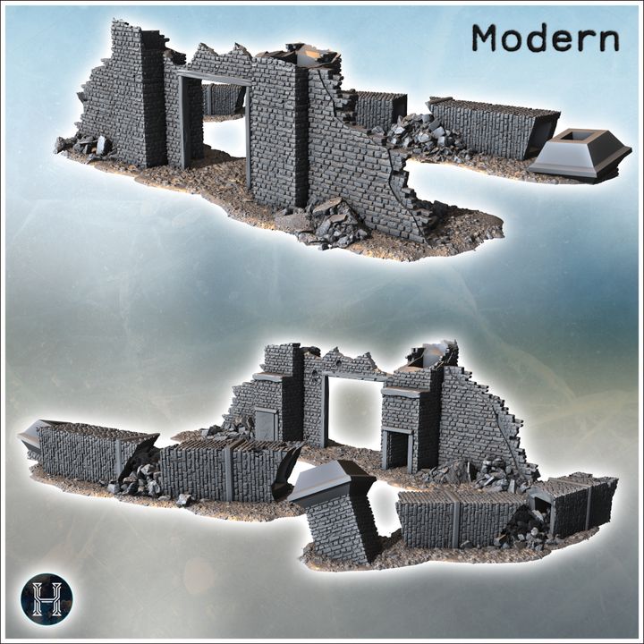 3D Printable Modern urban ruins pack No. 3 - Modern WW2 WW1 World War ...