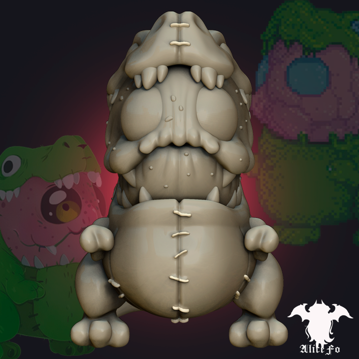 3D Printable Chibi Dino by AliceFo