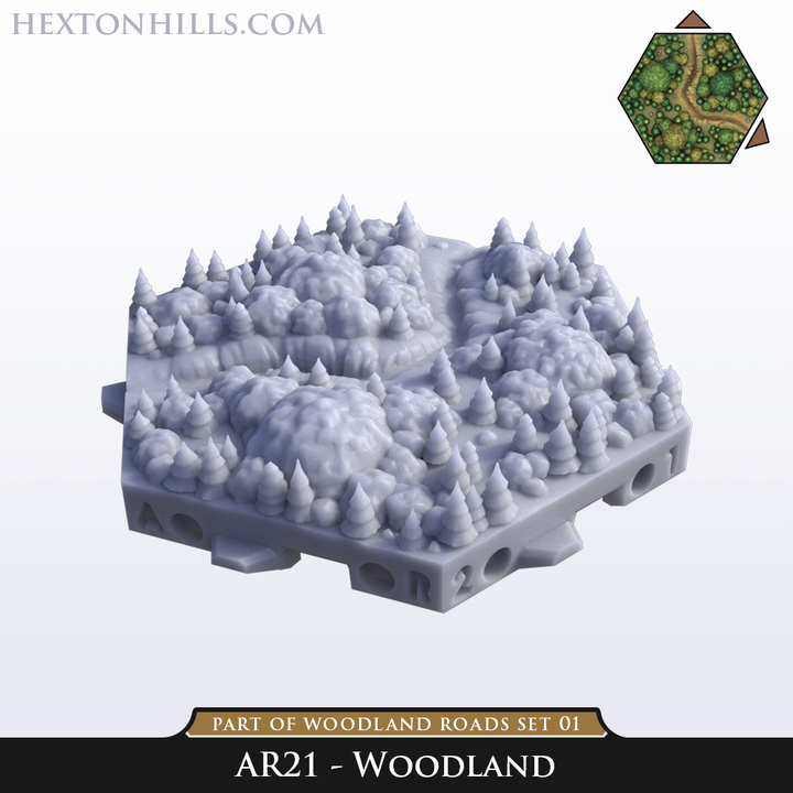 3D Printable Road 21 : Woodland - AR21 by Hexton Hills