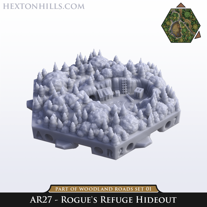 3D Printable Road 27 : Rogue's Refuge Hideout - AR27 by Hexton Hills