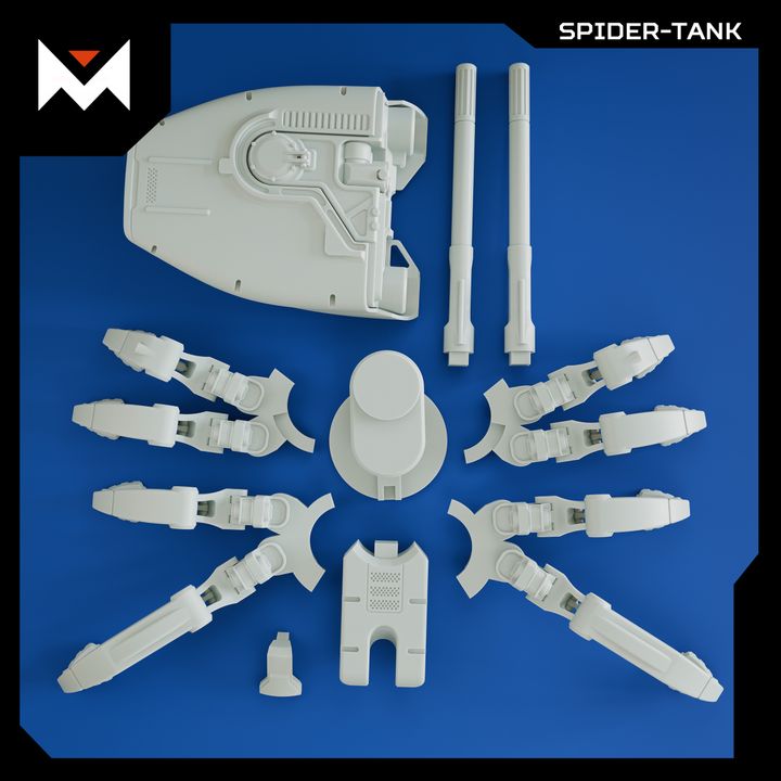 3D Printable SPIDER-TANK by Mohammad hossein attaran