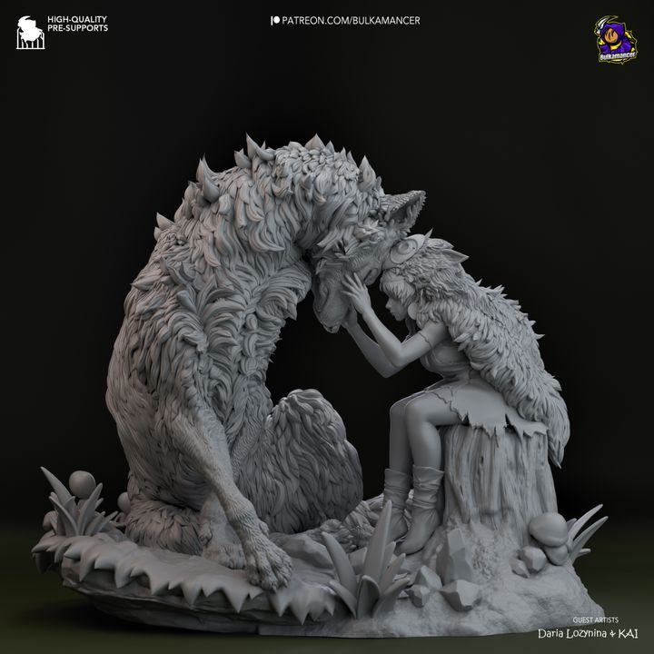 3D Printable Wolf Princess | 220mm by Bulkamancer Sculpts