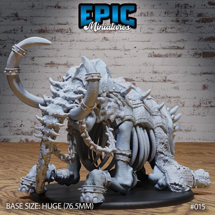 3D Printable Elephant Skeleton Laying / Utopian Skelet Wild Animal ...