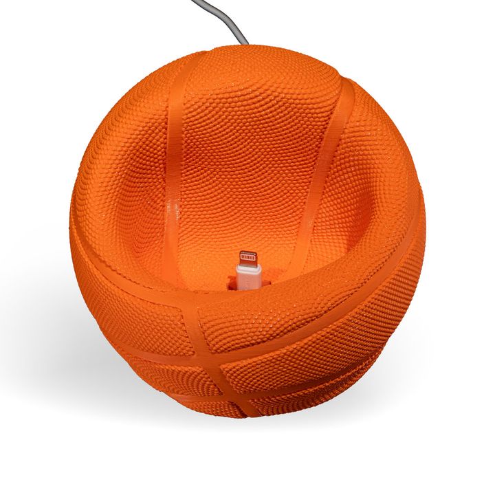 3D Printable Basketball Phone Holder by Stlflix