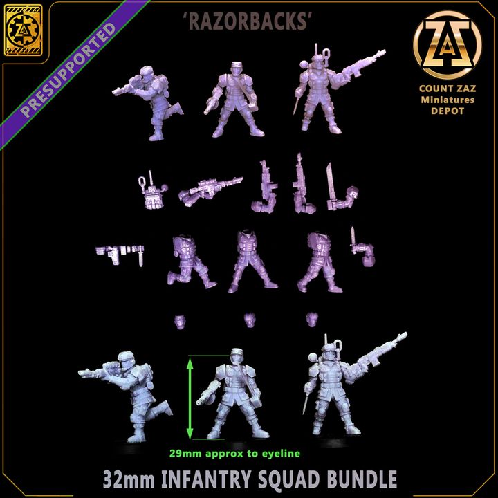 3D Printable RAZORBACK MEGA BUNDLE - Infantry unit Builder + Heavy ...