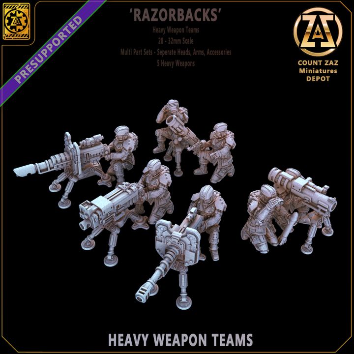 3D Printable RAZORBACK MEGA BUNDLE - Infantry unit Builder + Heavy ...