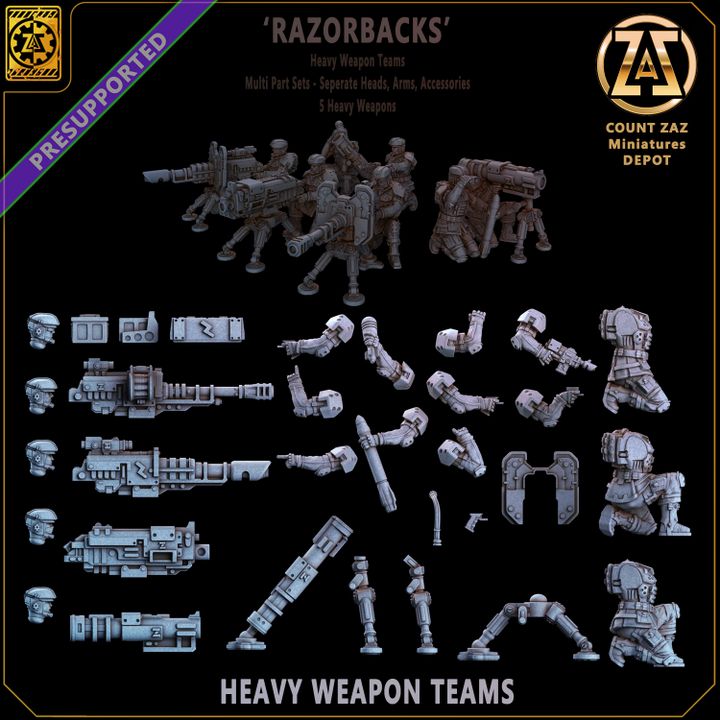 3D Printable RAZORBACK MEGA BUNDLE - Infantry unit Builder + Heavy ...
