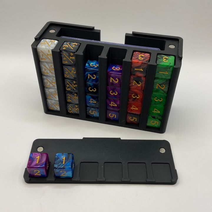 3D Printable Dice Track Deck Box - Card Box with Dice slots to hold 30 ...