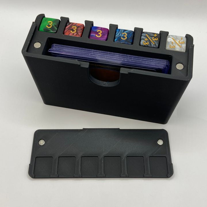 3D Printable Dice Track Deck Box - Card Box with Dice slots to hold 30 ...