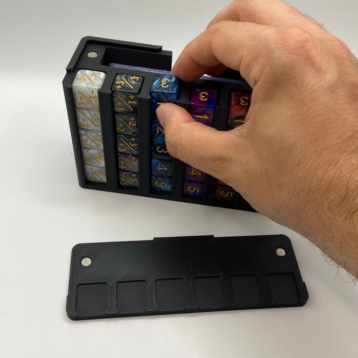3D Printable Dice Track Deck Box - Card Box with Dice slots to hold 30 ...