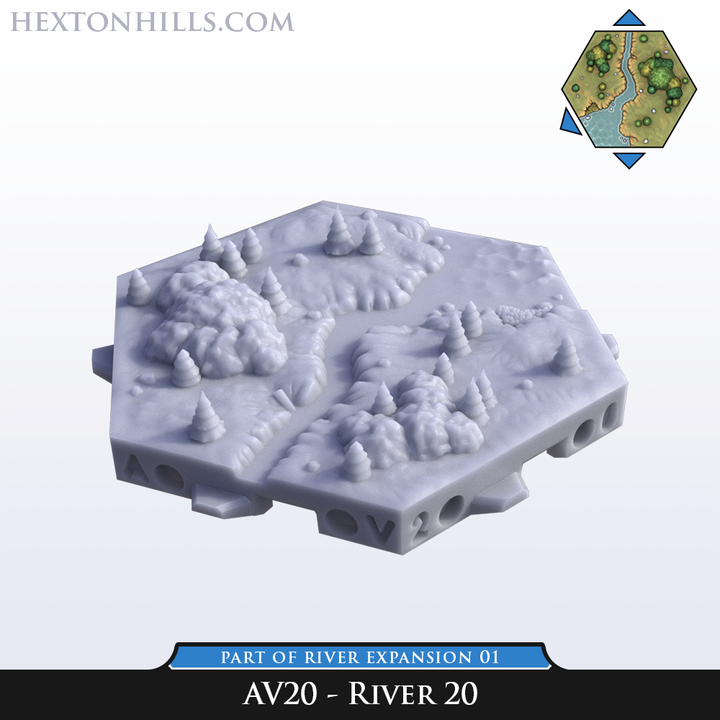 3D Printable River 20 - AV20 by Hexton Hills