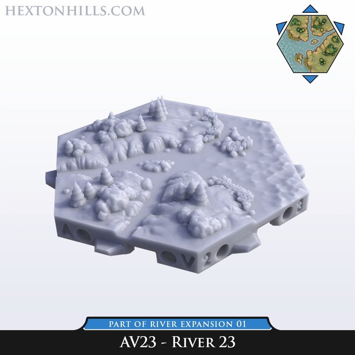 3D Printable River 23 - AV23 by Hexton Hills