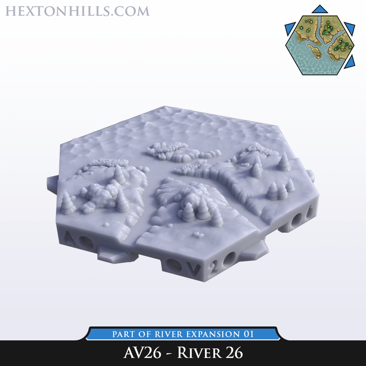 3D Printable River 26 - AV26 by Hexton Hills