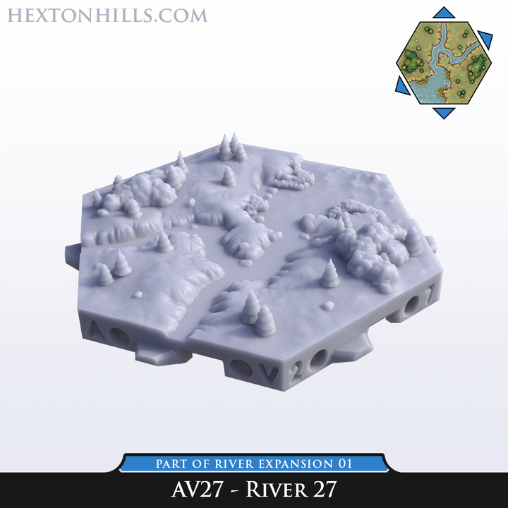 3D Printable River 27 - AV27 by Hexton Hills