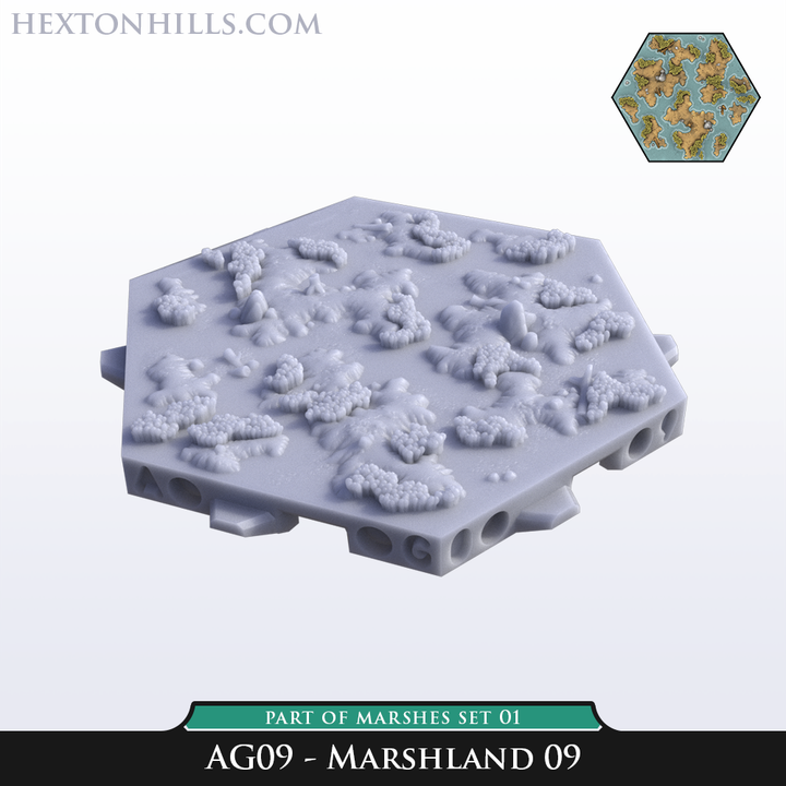 3D Printable Marshland 09 - AG09 by Hexton Hills