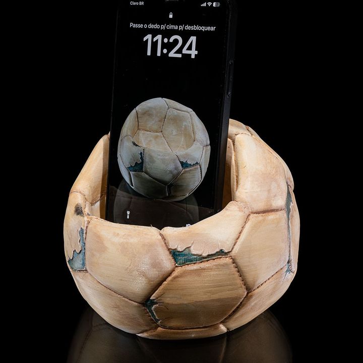 3D Printable Football Phone Holder by Stlflix