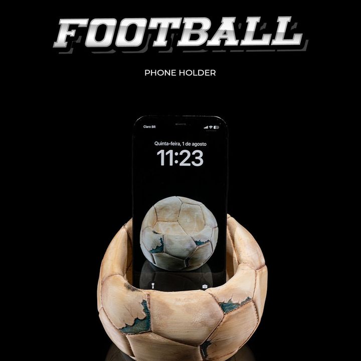 3D Printable Football Phone Holder by Stlflix