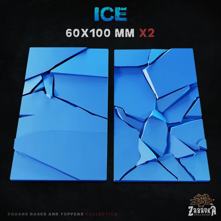 3D Printable Ice [Square] - Bases and Toppers (OLD World) by Zabavka ...