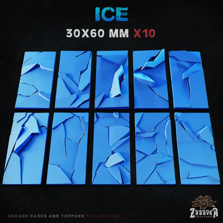 3D Printable Ice [Square] - Bases and Toppers (OLD World) by Zabavka ...
