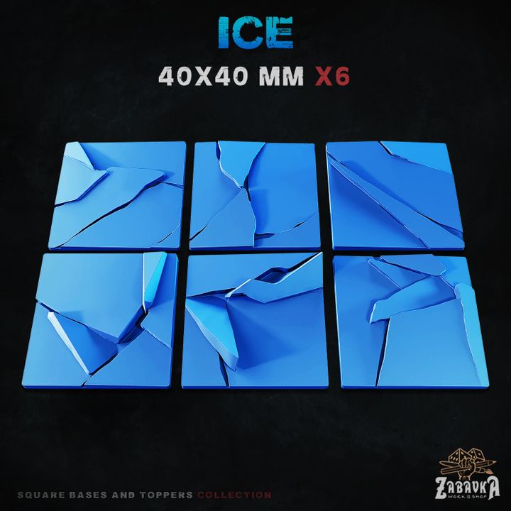 3D Printable Ice [Square] - Bases and Toppers (OLD World) by Zabavka ...