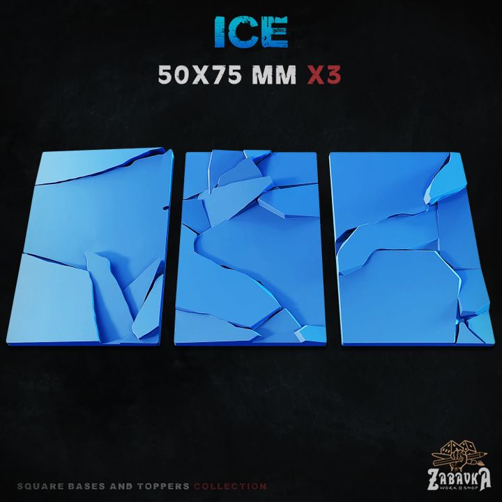 3D Printable Ice [Square] - Bases and Toppers (OLD World) by Zabavka ...