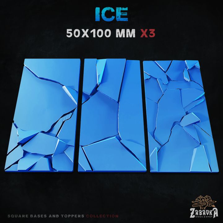 3D Printable Ice [Square] - Bases and Toppers (Full Set) by Zabavka ...
