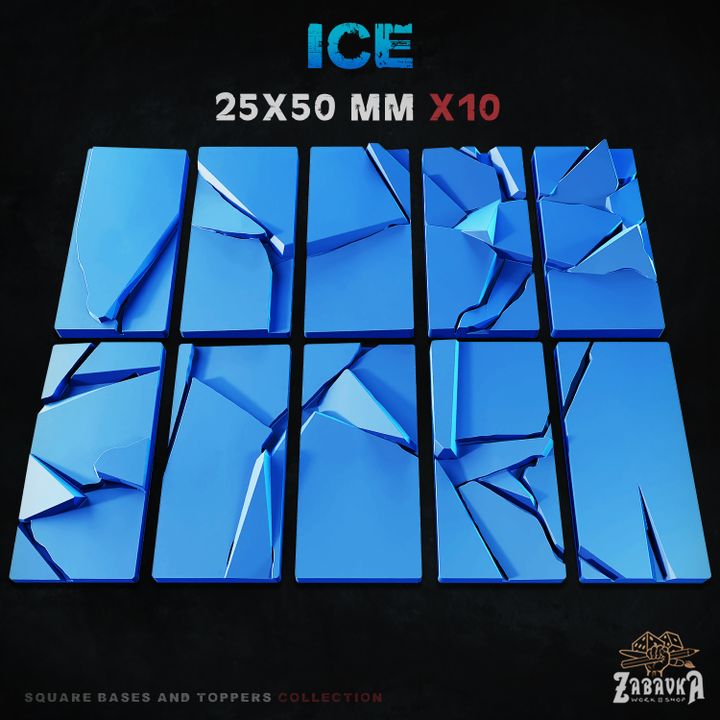 3D Printable Ice [Square] - Bases and Toppers (Full Set) by Zabavka ...