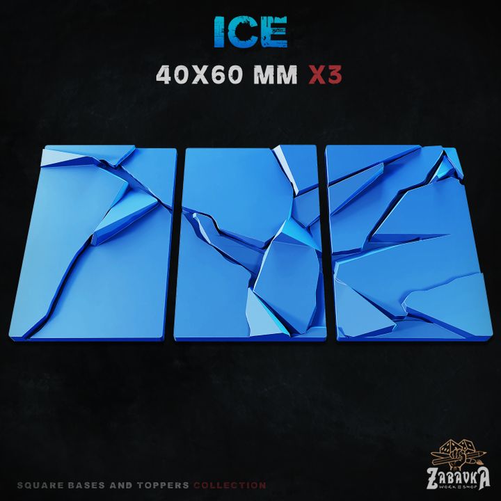 3D Printable Ice [Square] - Bases and Toppers (Full Set) by Zabavka ...