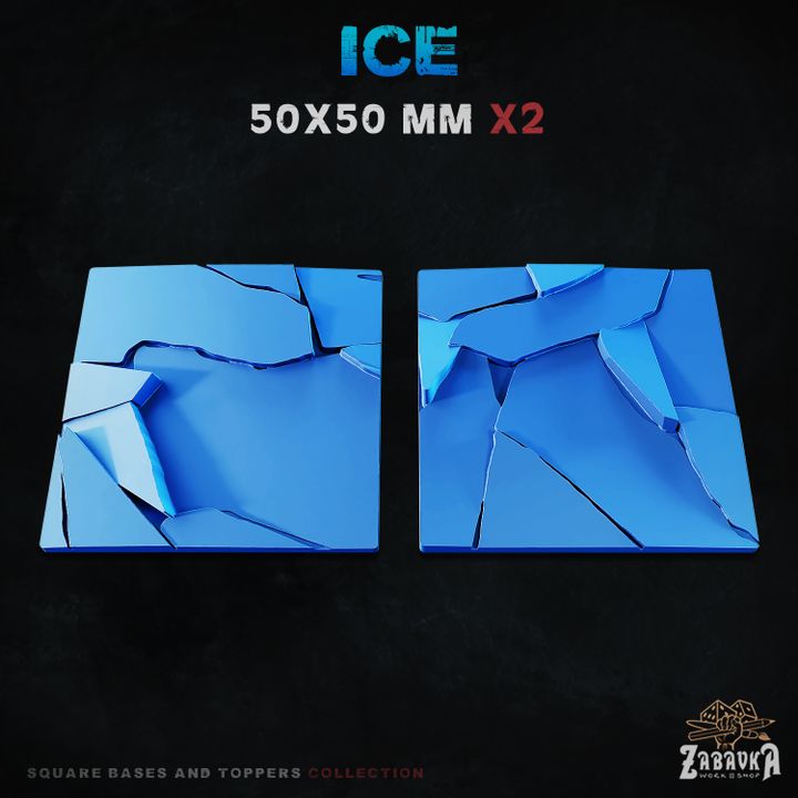 3D Printable Ice [Square] - Bases and Toppers (Full Set) by Zabavka ...
