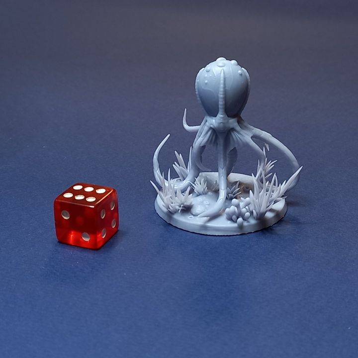 3D Printable Octopus - 32mm scale pre-supported miniature by SCULPTOONER