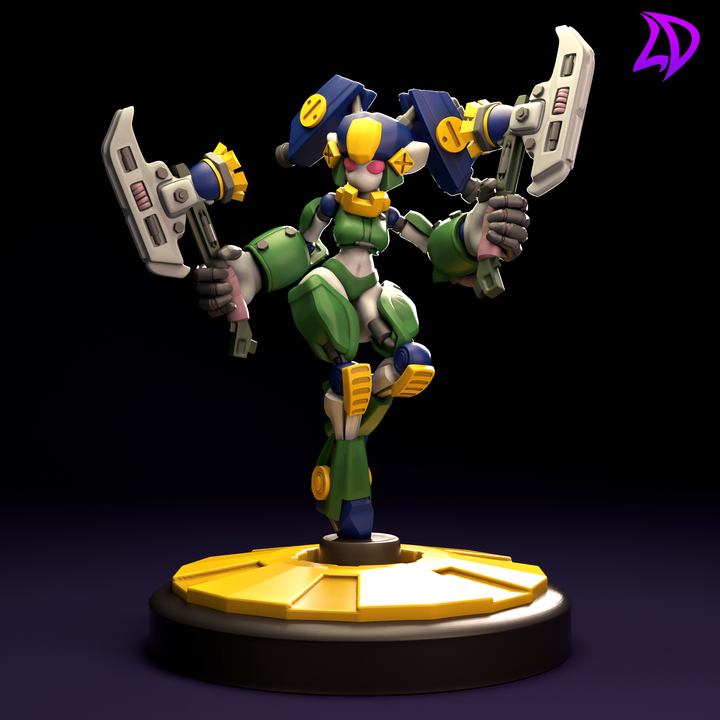 3D Printable ONO91, Hatchet Wielding Goblin Automaton by Lavender Devilry