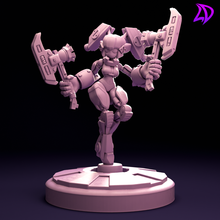 3D Printable ONO91, Hatchet Wielding Goblin Automaton by Lavender Devilry