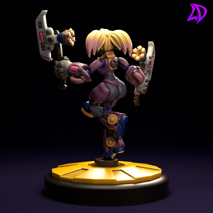 3D Printable ONO91, Hatchet Wielding Goblin Automaton by Lavender Devilry